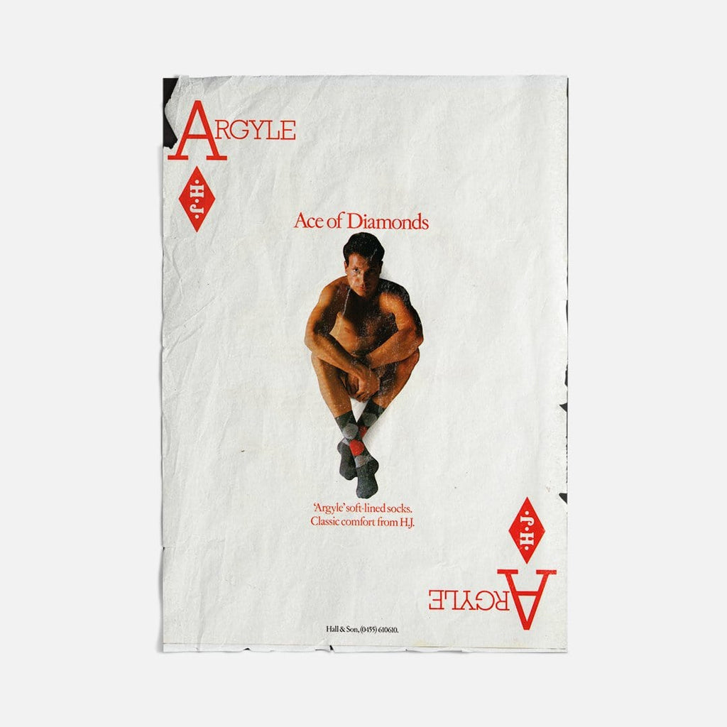 Vintage Ads- Argyle Socks - Wooden Poster – Famous Rebel