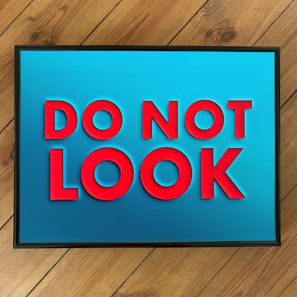 Do Not Look-Classy Cut Out Words. Limited-Edition design by Famous ...