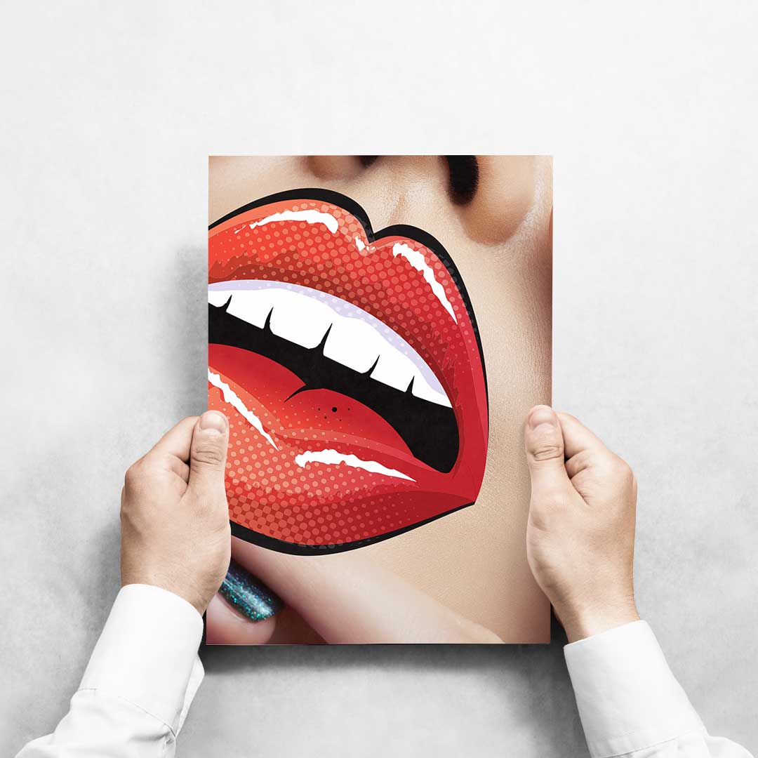 Filter Lips - Wall Art Print. Limited-Edition design by Famous Rebel