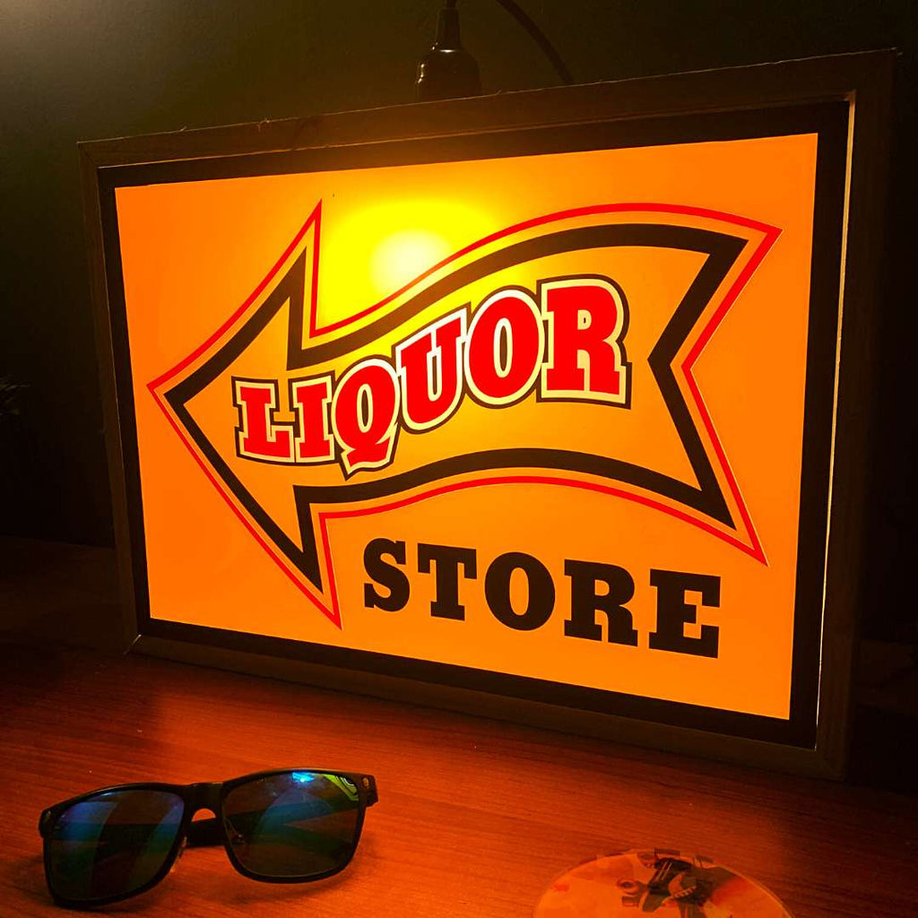 American Liquor Store- Lightbox. Original Lighting by Famous Rebel