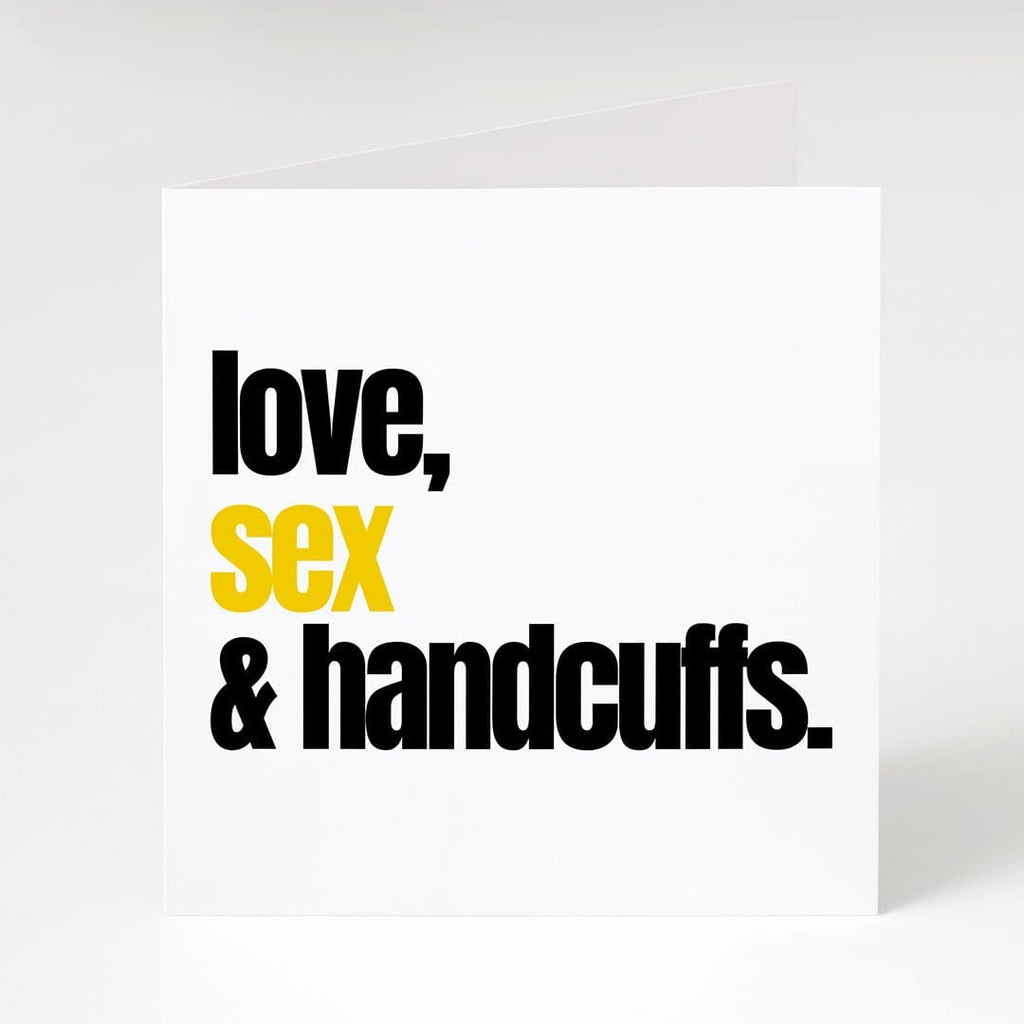 Love Sex And Handcuffs Notecard Say Something Different Famous Famous Rebel