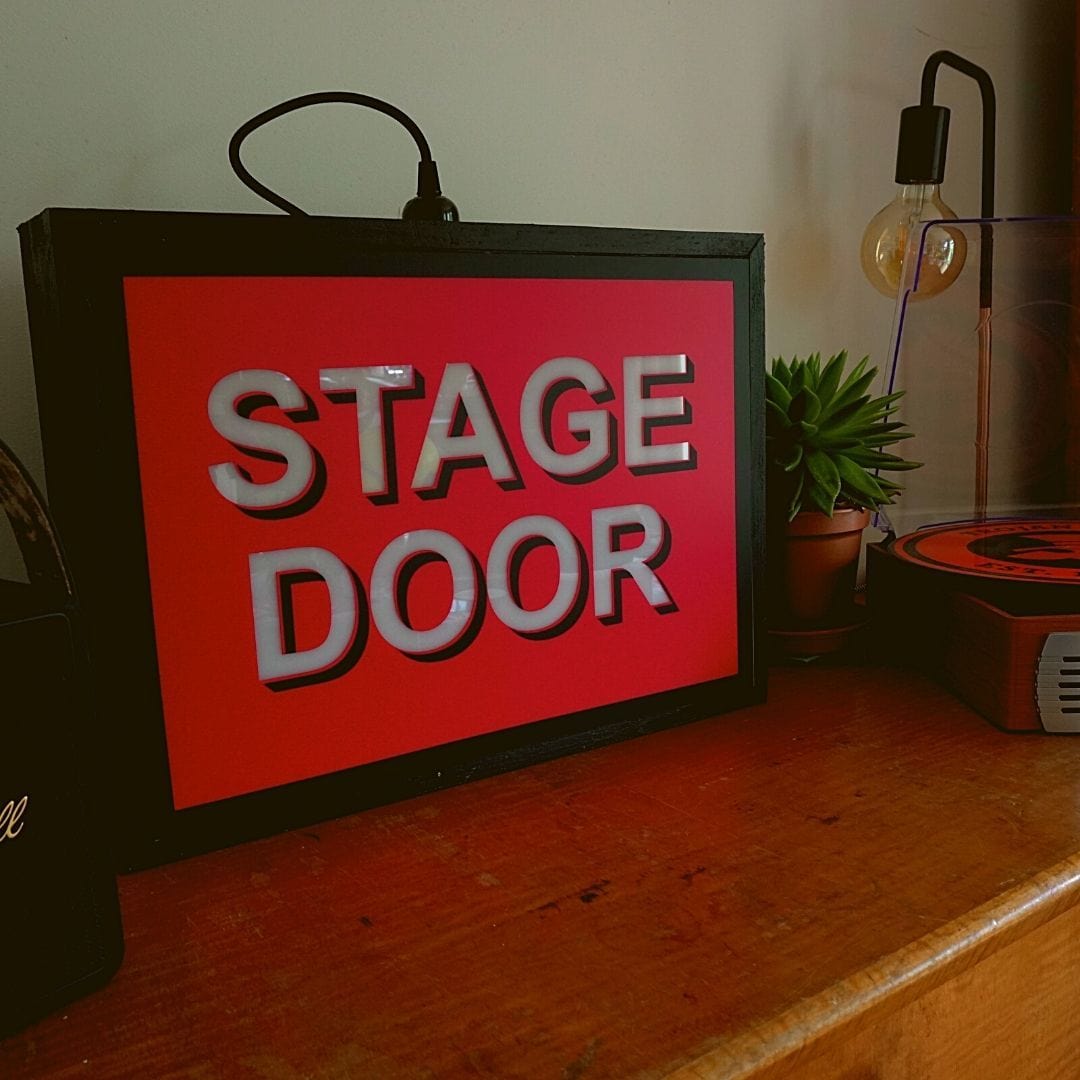 Stage Door - Lightbox. Original Lighting by Famous Rebel