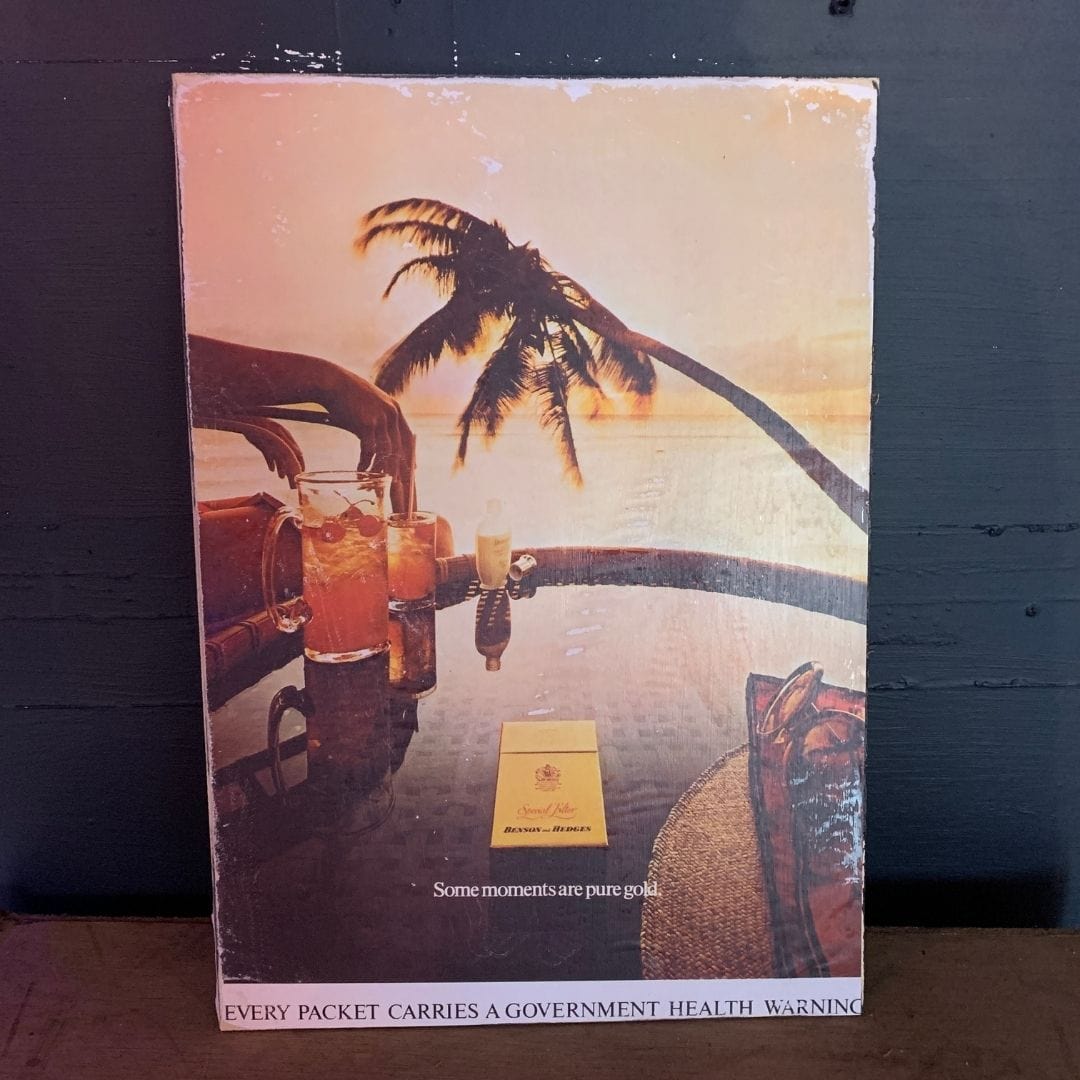 Retro Ads - B&H Palm Tree - Wood Board Art – Famous Rebel