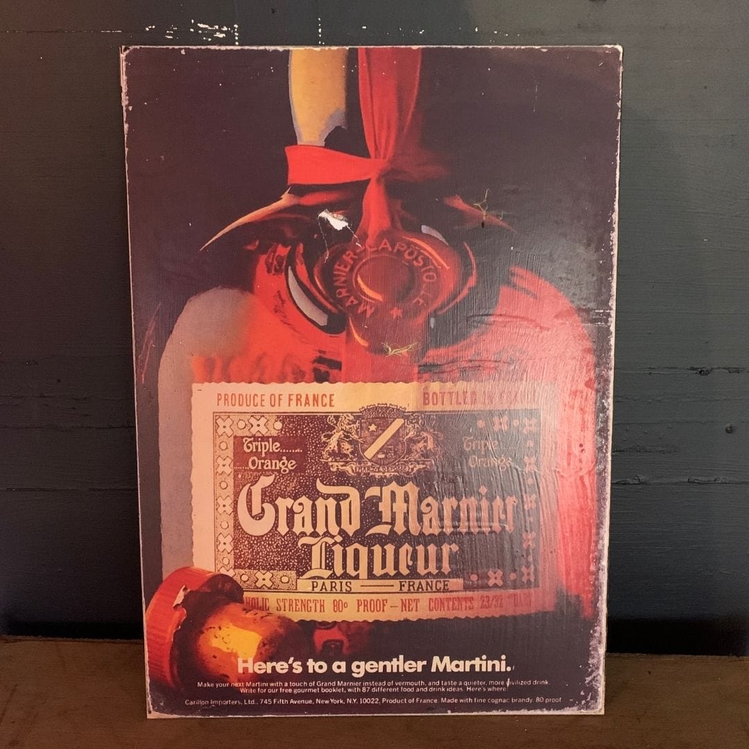 Retro Ads - Grand Marnier Liqueur - Wood Board Art – Famous Rebel