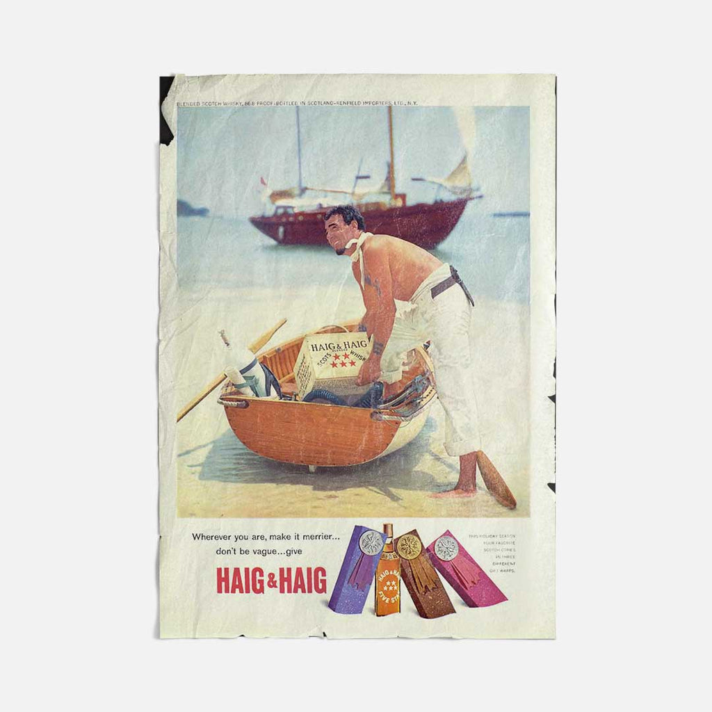 Vintage Ads-Haig Haig- Wooden Poster – Famous Rebel