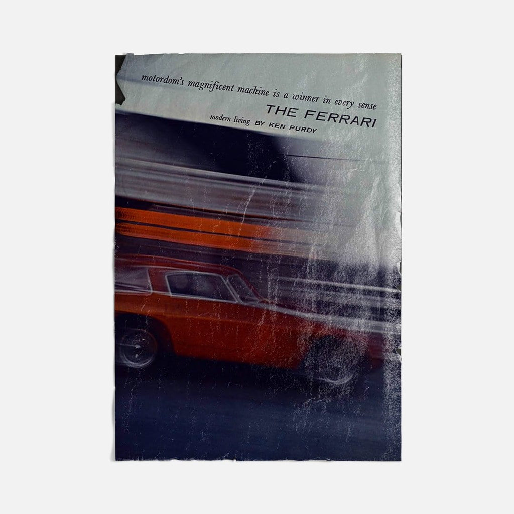 Vintage Ads- The Ferrari- Wooden Poster – Famous Rebel