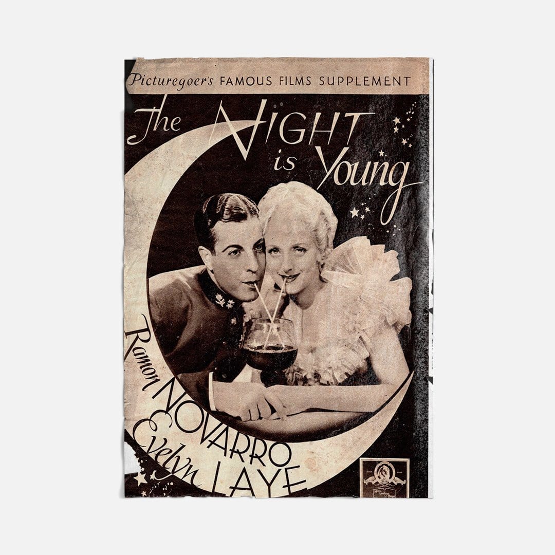 Vintage Ads- The Night Is Young- Wooden Poster – Famous Rebel