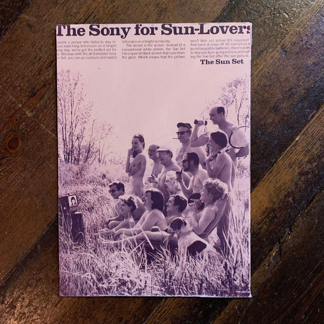Retro Ads -The Sony For Sun-Lovers- Wood Board Art – Famous Rebel