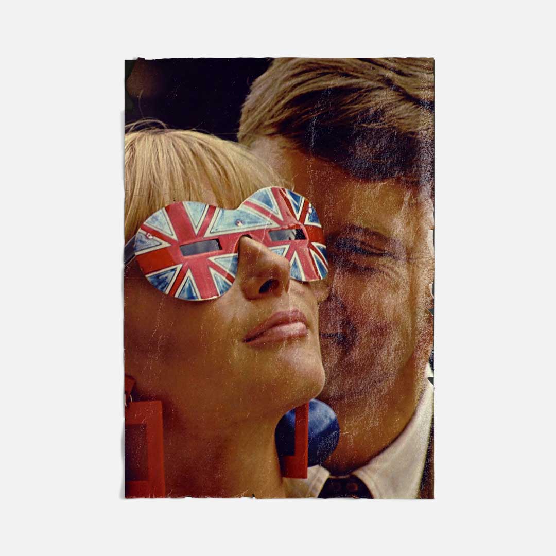Vintage Ads-Union Jack Glasses- Wooden Poster – Famous Rebel